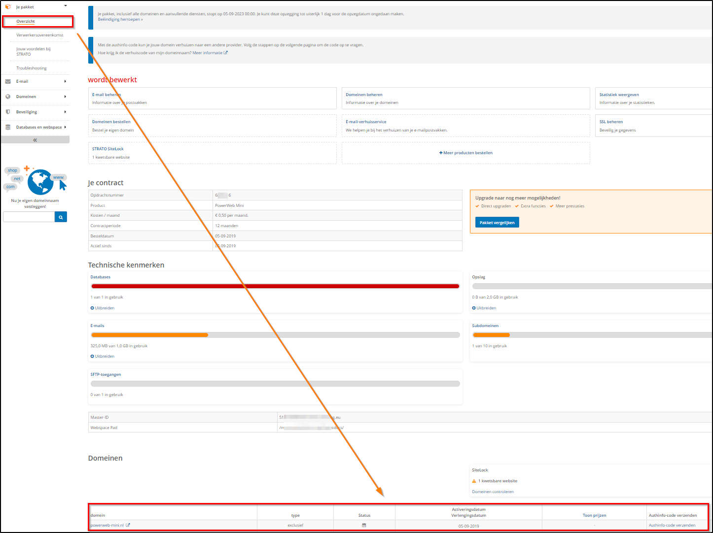 Online opzeggen vanuit de klantenlogin