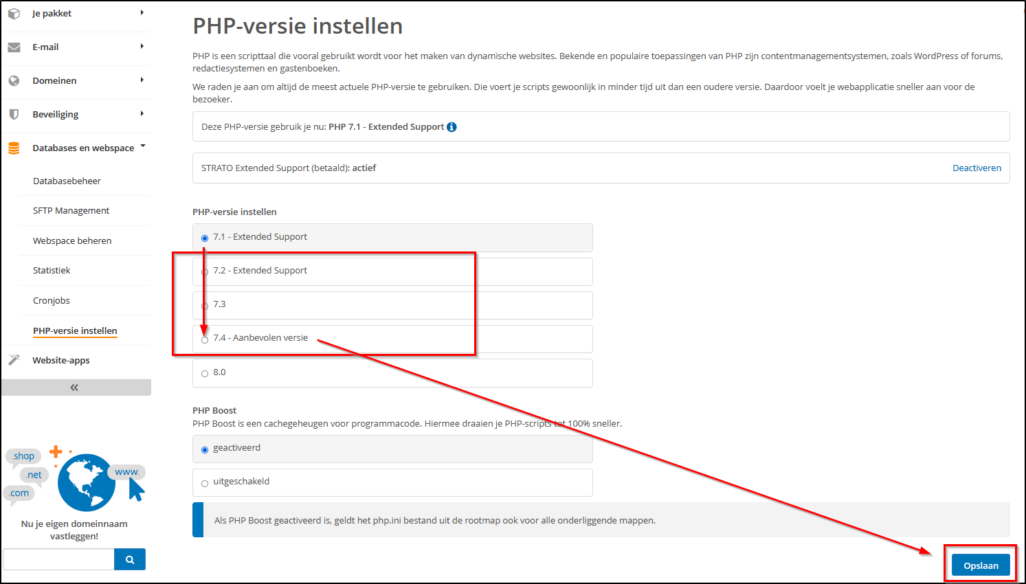 Wat is STRATO PHP Extended Support?