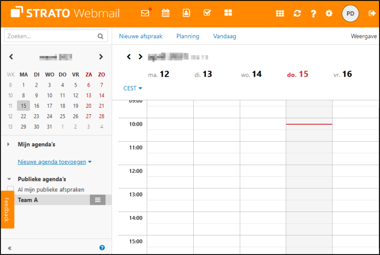 STRATO Webmail: Vrijgaven en rechten | STRATO
