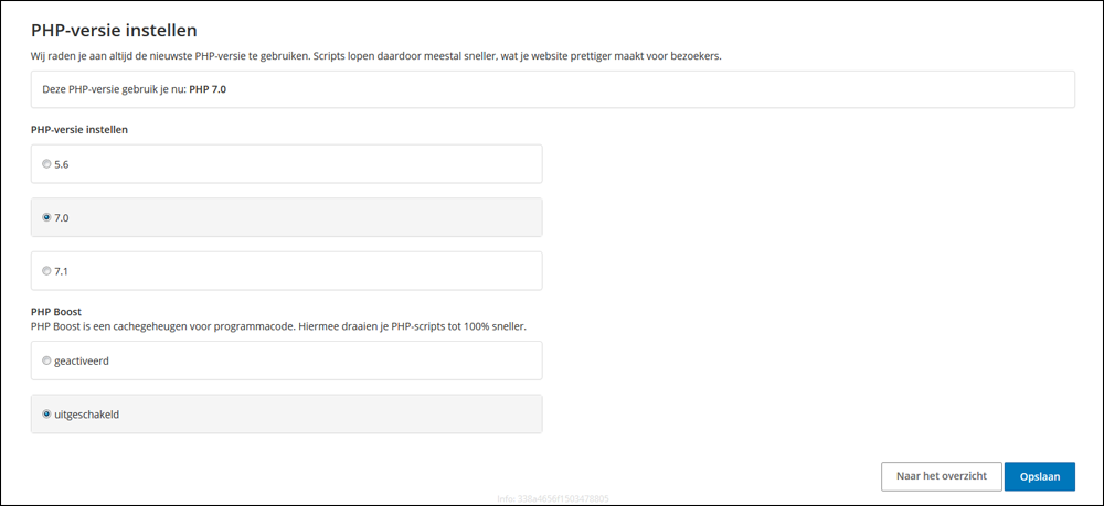 PHP-instellingen wijzigen | STRATO
