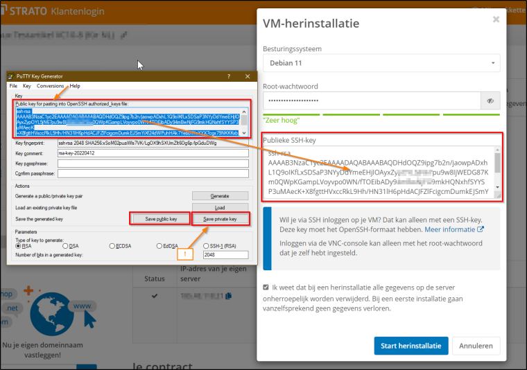 SSH-Keys aanmaken om in te loggen op je STRATO VPS Linux